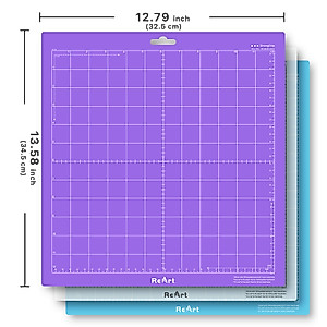 Cutting Mat Variety Suit for Silhouette Cameo 3 Packs 12” x 12” - Strong Grip, Standard Grip, Light Grip Adhesive Cutting Mat Replacement Set Matts Vinyl Craft