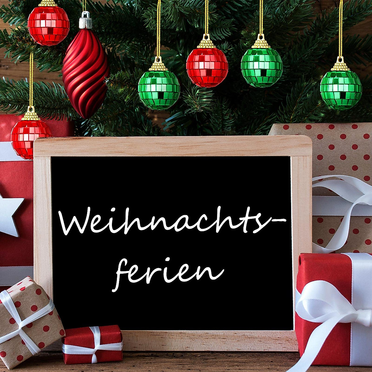 BBTO 24 Pieces Mini Disco Ball Ornaments Disco Ball 70s Party Decor Cake Topper Hanging Reflective Ball Ornament for Party Decor(0.91 Inch,Red, Green)