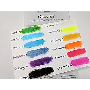 Faber-Castell Gelatos Colors Set, Iridescents - Water Soluble Pigment Crayons - 15 Iridescent Colors