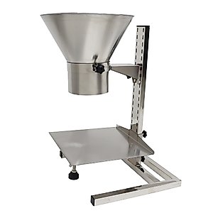 HQHAOTWU Stainless Steel Funnels ​with Support Stand Dispensing Funnel Stainless Steel Feeding Hopper for Powder Paste Liquid and Granule 5.5 in