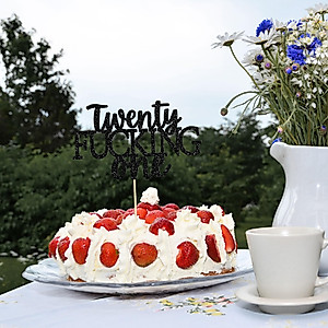 Gyufise 21st Birthday Cake Topper Twenty One Cake Decoration for 21st Birthday Legal AF Cake Decor Finally 21 Cake Topper Party Supplies Black