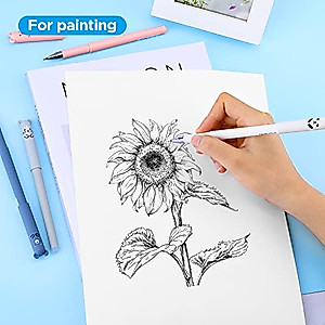 PAFUWEI 32pcs-8 Pens 24 Refills Black Blue Red Erasable Pens, Cartoon Panda Animal Pattern Erasable Ballpoint Pen Erasable Gel Pens Rub Out Pens for Kids Student