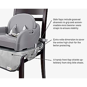 Minnebaby Extra Large Booster Chair Protector Cover, Dining Chair Seat Cover for Booster Seat, Grey