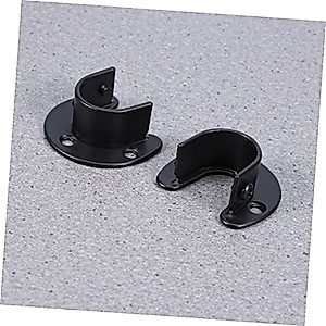 Cabilock 8pcs Curtain Rods Holders Shower Curtain Holders Shower Rod Holder Rod End Supports Metal Rod Socket Closet Rod Holder Stainless Steel Clothline Pole Pedestals Cloth Rod Holder