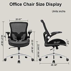 Luckyear Office Chair Ergonomic Desk Chair-400lbs Big and Tall Heavy Duty, Wide & Soft 3D Modeling Foam Cushion Home Office Desk Chair with Adjustable Seat Height, Executive Computer Task Chair