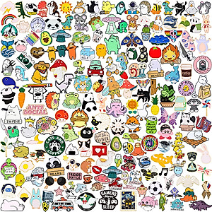 Japior 20/30/60/100 Mixed Enamel Pins for Backpacks,Hat Cute Funny Button Pins Bulk Set,Cartoon Plant Aesthetic Brooch Lapel Backpack Pins for Hats Women Girls Cloths Decoration