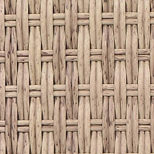 2-Person Garden Sun Bed Outdoor Chaise Lounge with Cushions Wicker Patio Lounge Chair Adjustable Reclining Chair Sunbed Lounger for Poolside, Garden, Backyard Poolside Bench Bed Sunbathing Chair