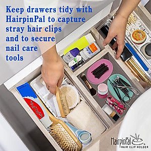 HairpinPal Magnetic Bobby Pin Holder - Easy Hair Clip and Pin Collector - Manage Hair Clips - Barrettes - Bobbi Pins - Keeps Rooms Tidy - Ideal for Travel - Sea Foam Teal - Made in the USA