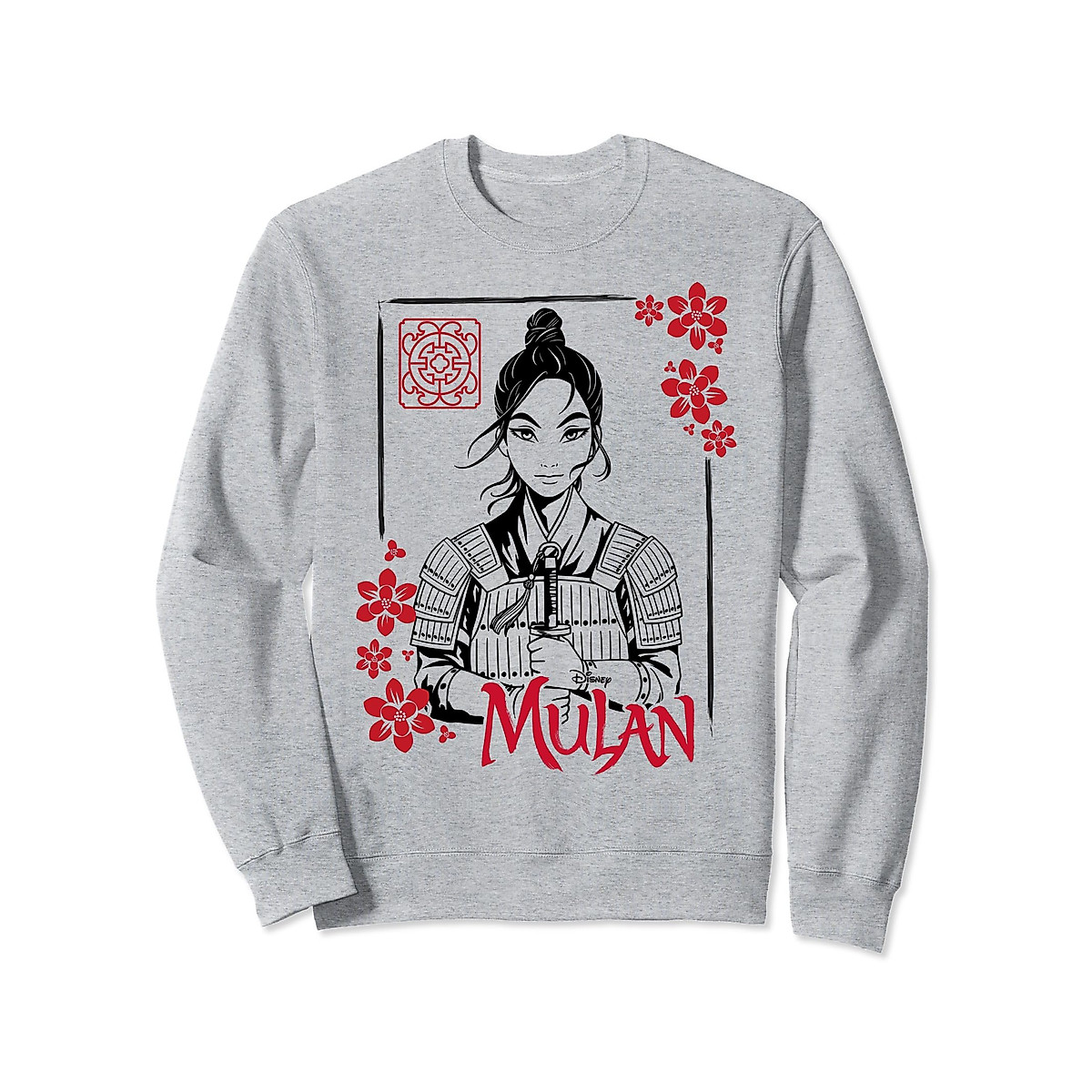Disney Mulan Live Action Mulan Floral Ink Portrait Sweatshirt