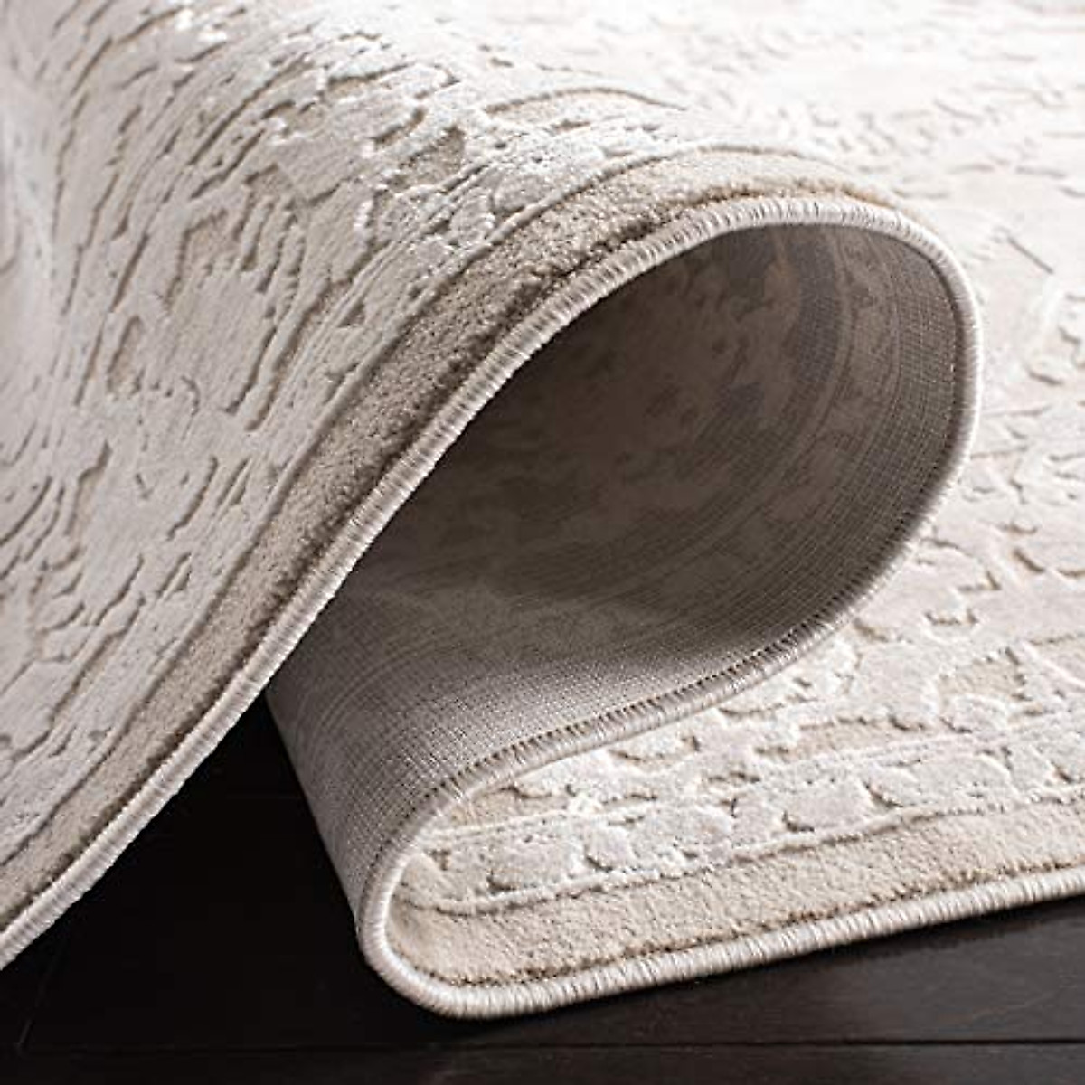 SAFAVIEH Reflection Collection 9' x 12' Cream / Ivory RFT665D Vintage Distressed Area Rug