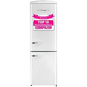 Unique Appliances UGP-330L W AC Classic Retro Refrigerator Electric Bottom-Mount Fridge with Intuitive Control Panel, 4 Glass Shelves, and 3 Freezer Drawers, Frost-Free, 12 cu./ft, Marshmallow White