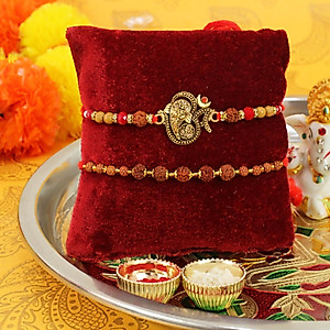 TIED RIBBONS Rakhi for Brother with Gift Set | Bhai Rakhi Set for Brother | Ganesha Statue | Mini Card | Roli Tika - Raksha bandhan Rakhi Bracelet for Brother Rakhi Thread | Rakhi Set for 2