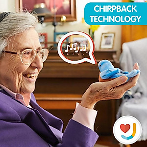 Joy for All Walker Squawker Cheery Animatronic Bird for Companionship and to Help You Remember Your Walker - Cardinal,Red