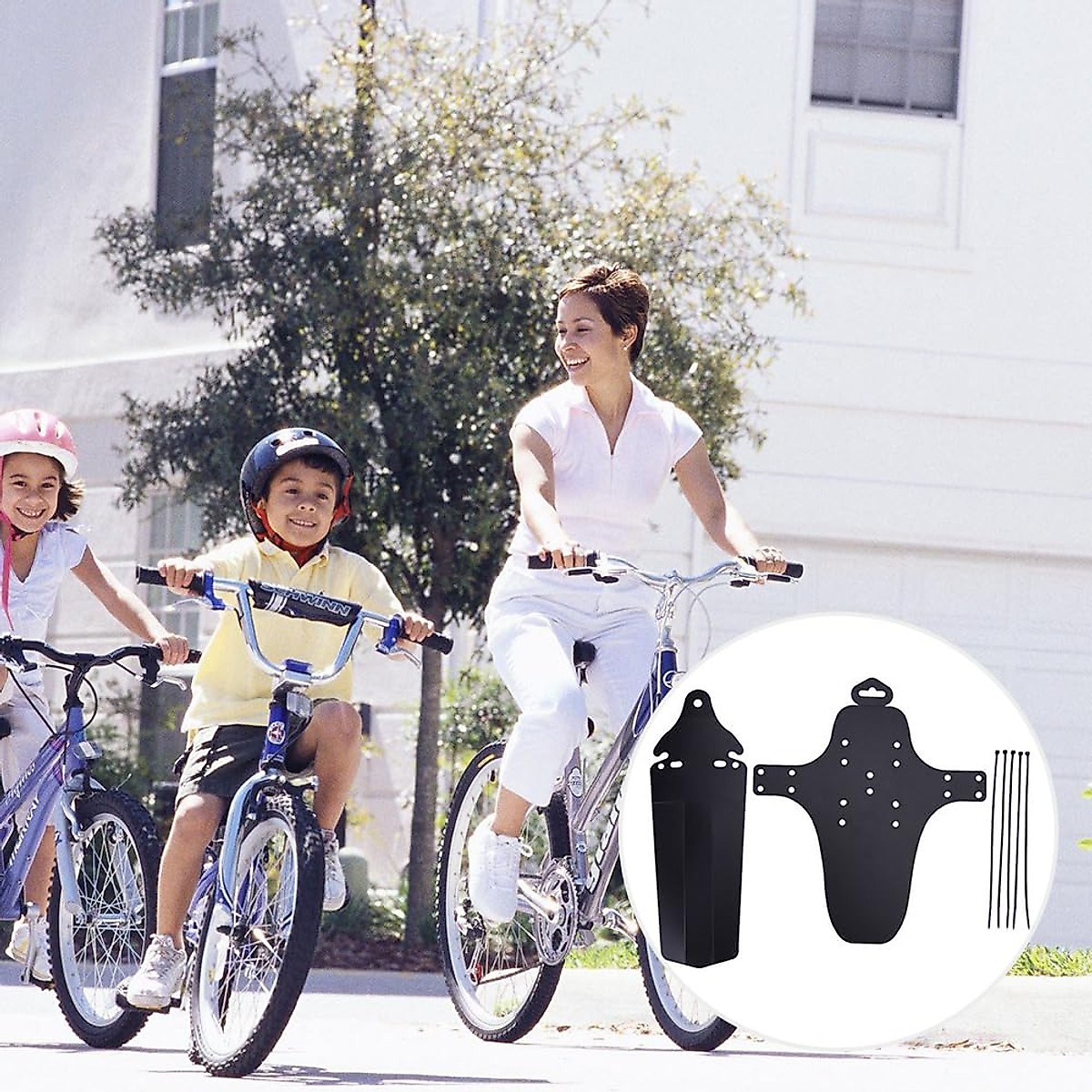 Mountain Bike Mud Guard Front and Rear Adjustable Compatible Plastic Mud Guard