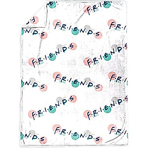 Friends Bubbles Throw Blanket - Measures 50 x 70 inches - Fade Resistant Super Soft Fleece Bedding (Official Friends Product)