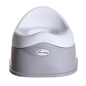 Dreambaby EZY-Potty Toilet Trainer Seat - with Splash Guard & Removable Bowl - Grey - Model L695