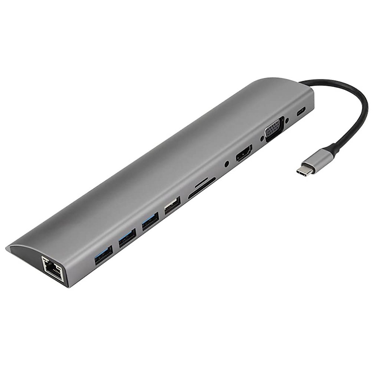 OSALADI USB Hub USB Hub USB Hub USB Hub USB Hub USB Hub USB Hubs Aluminium Alloy Computer Converter Type- c Hub 11- in- 1 Hub Dock Station USB Docking Station Adapter