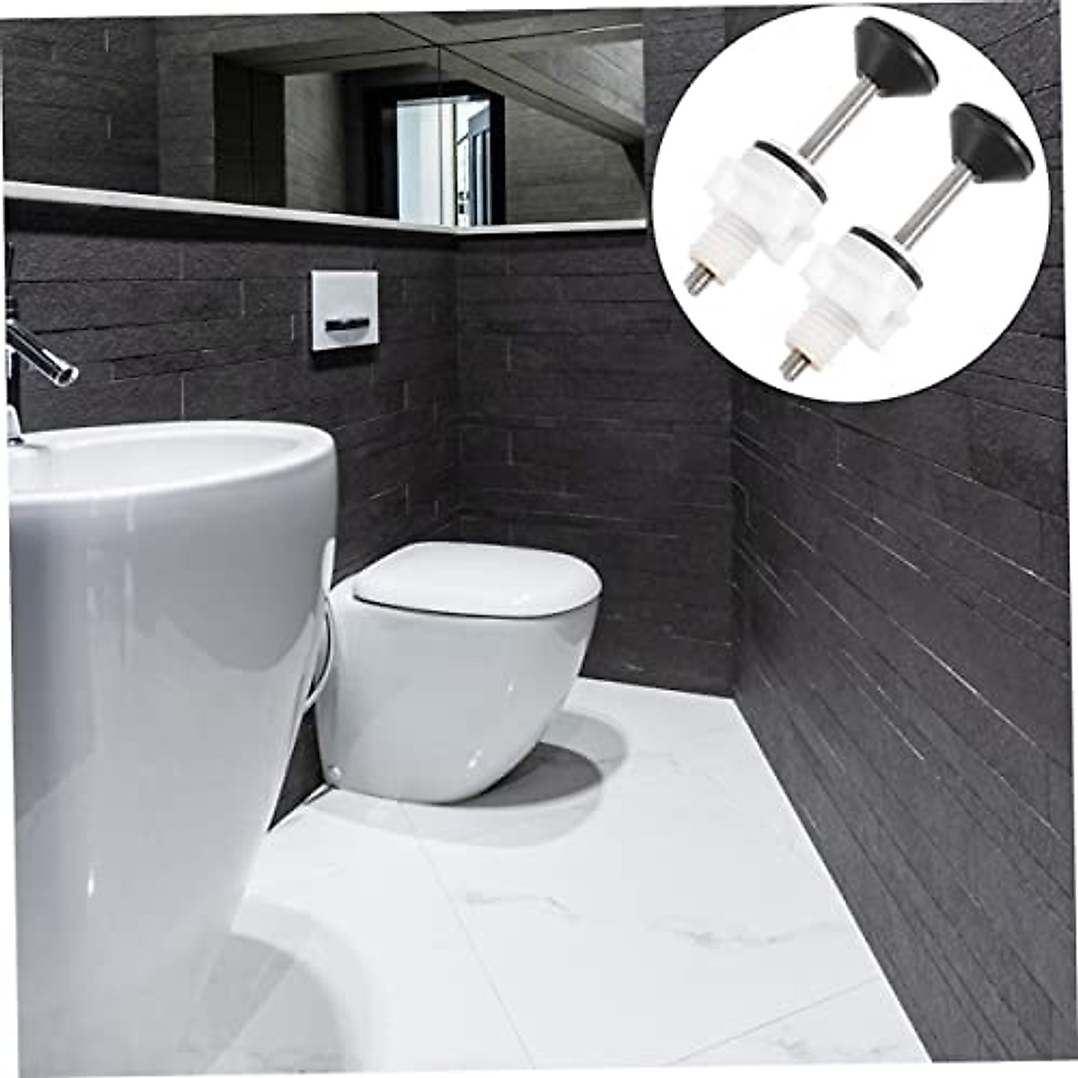 Angoily 6 Pcs Water Tank Fixing Screw Toilet Cover Seat Metal Washers Stainless Steel Washers Toilet Seats Hinges Washers Heavy Duty Toilet Bolts Toilet Seats Screws Stainless Steel Hinge