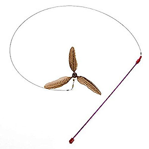 GoCat Da Purr-Peller Cat Toy, A Feather Propeller That Spins as it is Guided Through The Air, All Breed Sizes
