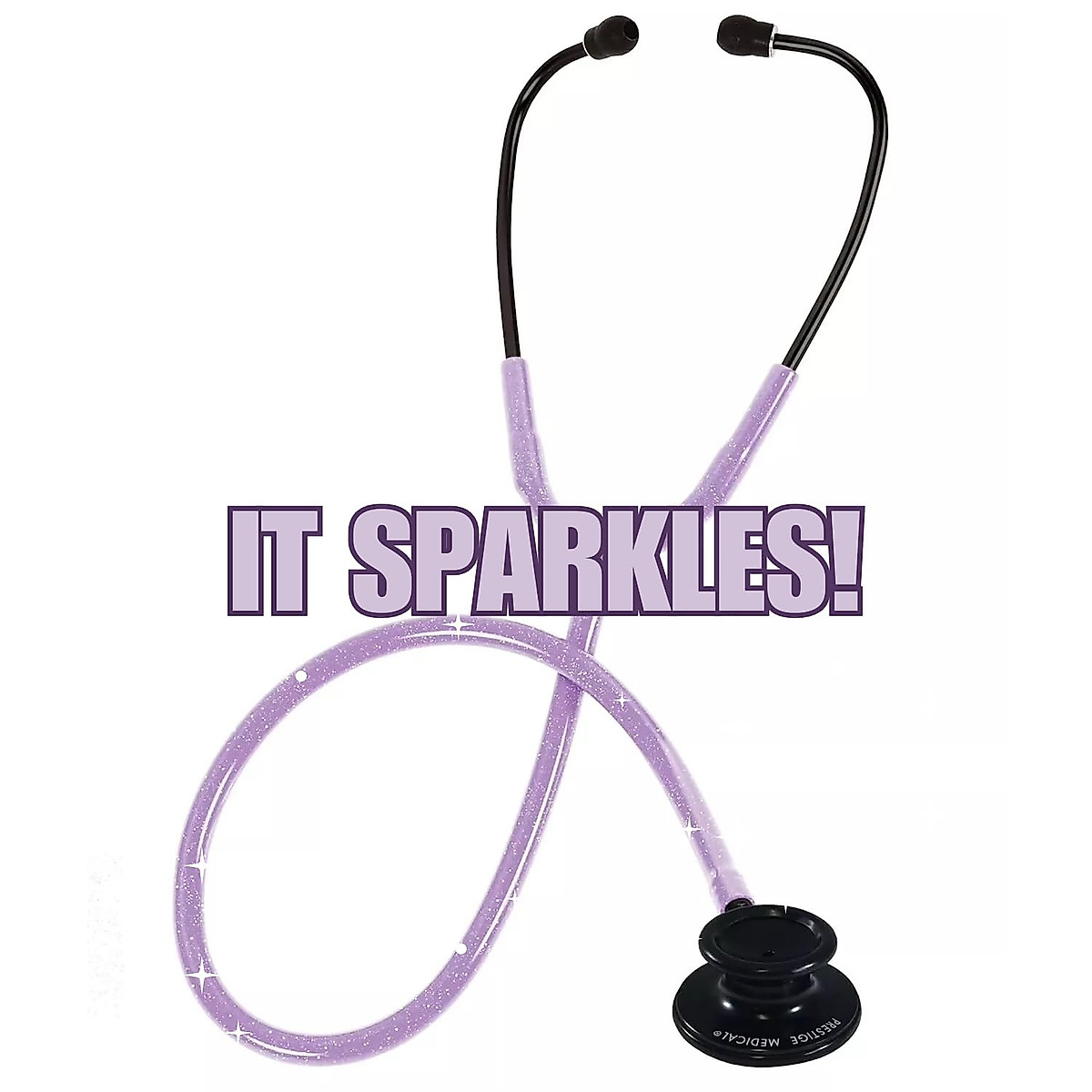 Prestige Medical Clinical Lite™ Stethoscope, Stealth Lilac Sparkles: A Valencia Med Exclusive