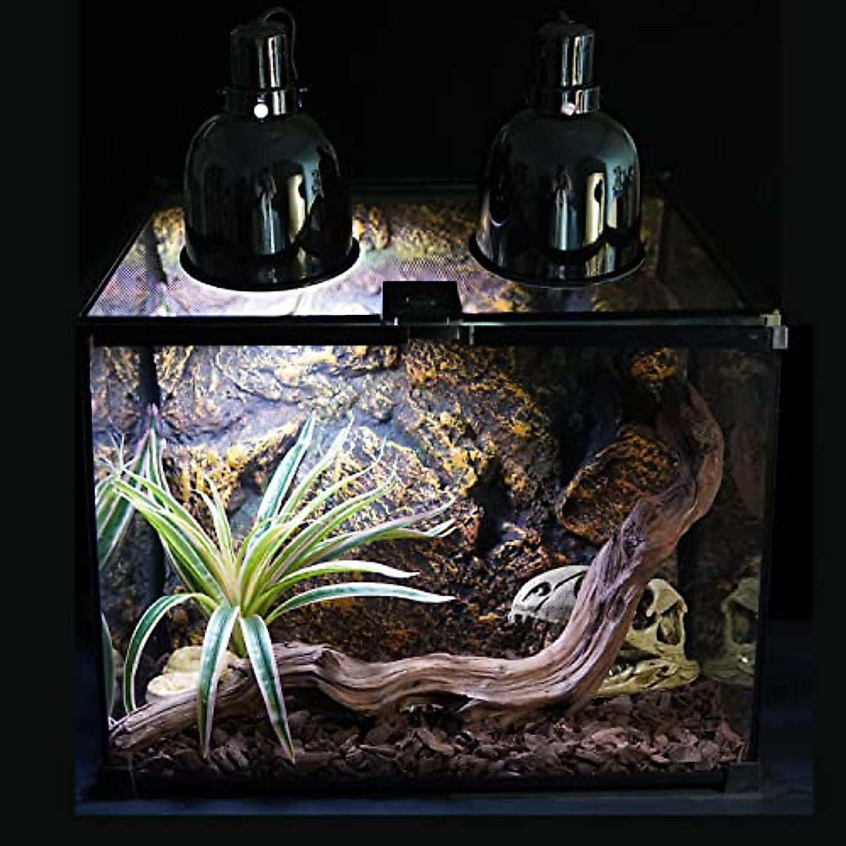 ReptiKing Reptile Light Fixture, Deep Dome for Reptile Light/Heat Lamp/UVB Light, 2-Pack 5.5 Inch Light Dome