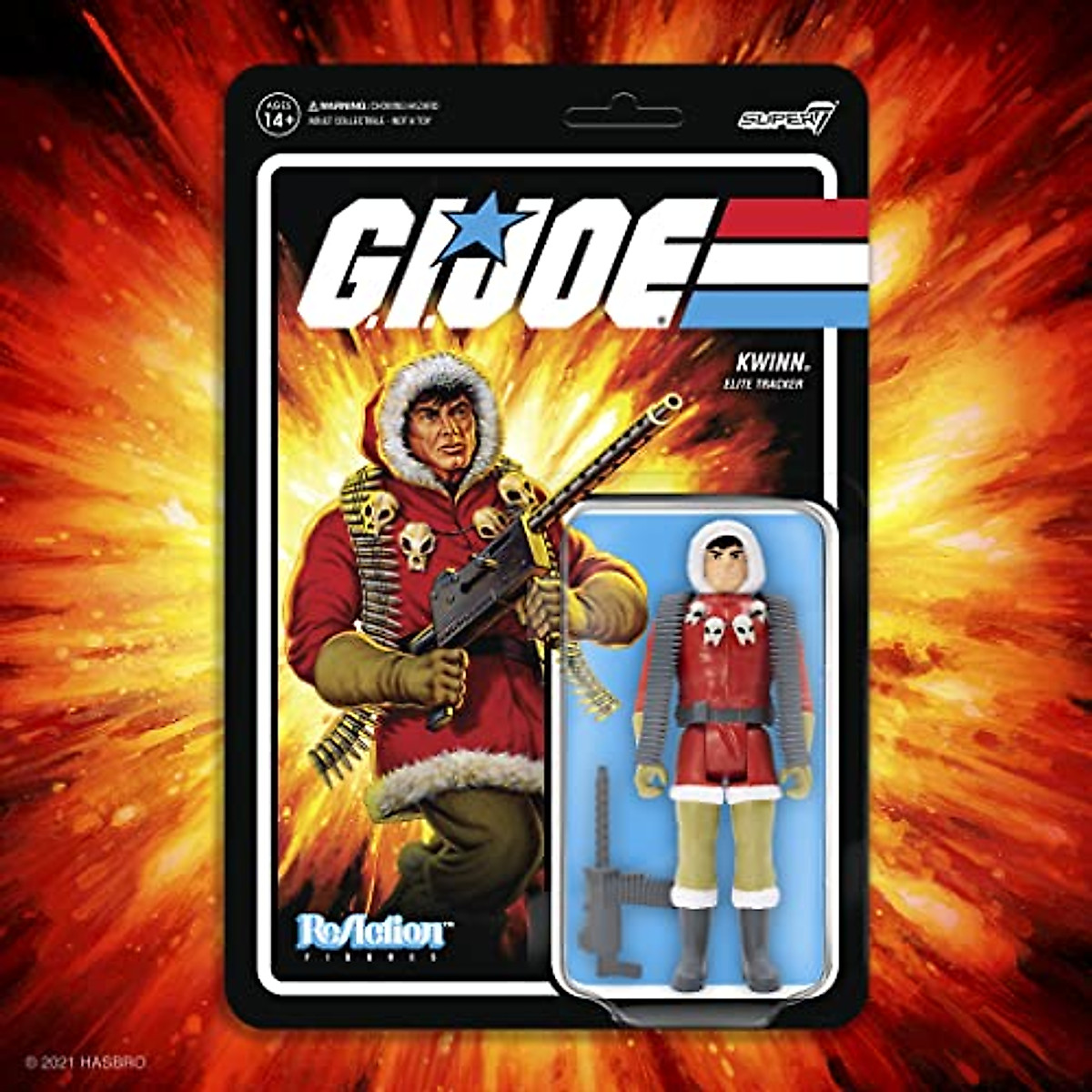 Super7 G.I. Joe Kwinn - 3.75" G.I. Joe Action Figure with Accessory Classic Cartoon Collectibles and Retro Toys