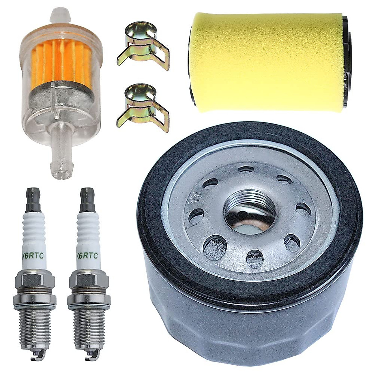 XARONF Air Filter Oil Filter Tune Up Kit for Husqvarna YTH22V46 YTH2348 YTH24V48 Z246 YTH18542 Z254 YTA24V48 YTA18542 YTH24V54 YTA22V46 100 Sets