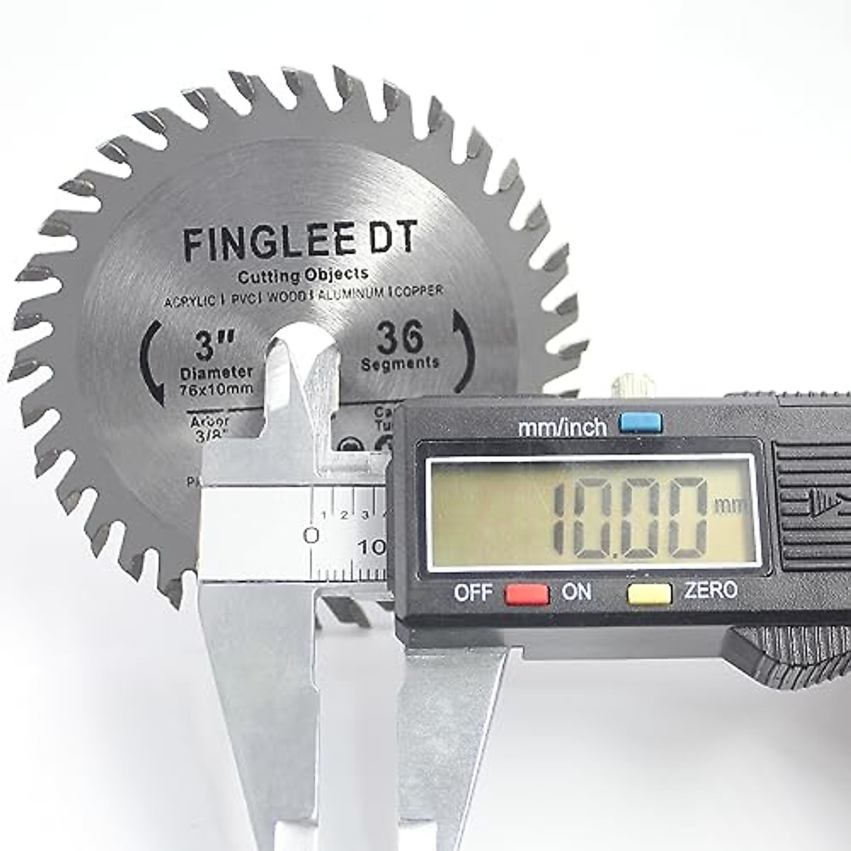 FINGLEE DT Wood Saw Blade TCT Circular Cutting Blade for Woodworking ((1PCS 3inch （36T)))