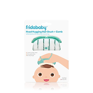 Frida Baby Infant Head-Hugging Baby Hairbrush and Comb Set, Newborn and Up