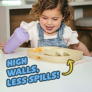 MightyMoe Kid’s Dinnerware Set - 28 Pieces, 4 Place Settings - Pastel Color Set - Tough Tableware for Toddlers - Made in the USA - Dishwasher and Microwave Safe - BPA Free and Shatter Resistant