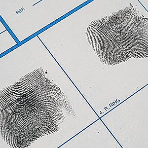 Crime Scene Fingerprint Cards, Applicant FD-258 (250 Pack)