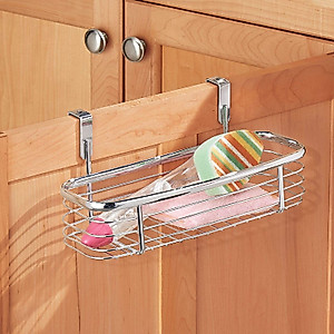 iDesign Axis Steel Over-the-Cabinet Storage Tray - 5" x 11" x 5", Chrome