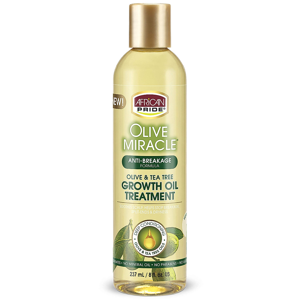 African Pride Olive Miracle Anti-Breakage Maximum Strengthening Growth Oil 237 ml/8 fl.oz