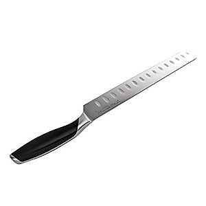 Mundial Titan 3427-11GE 11" Hollow Granton Edge Slicing Knife, Black Handle with Plastic Protective Sheath