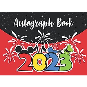 Autograph Book 2023: Autograph and Photo Book with a Double Page For kids , Character Signature Trips to Adventure Theme Parks