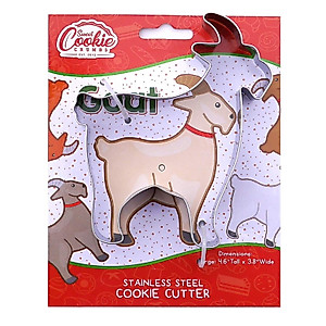Goat Farm Animal Cookie Cutter, Premium Food-Grade Stainless Steel, Dishwasher Safe
