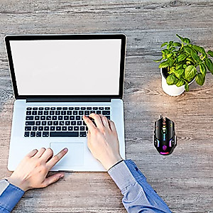 Lazy Pad,uvvy Ergonomic Design USB Wired Gaming Mouse Optical 2000dpi Computer Mice Wired Mouse Notebook for Home Office School