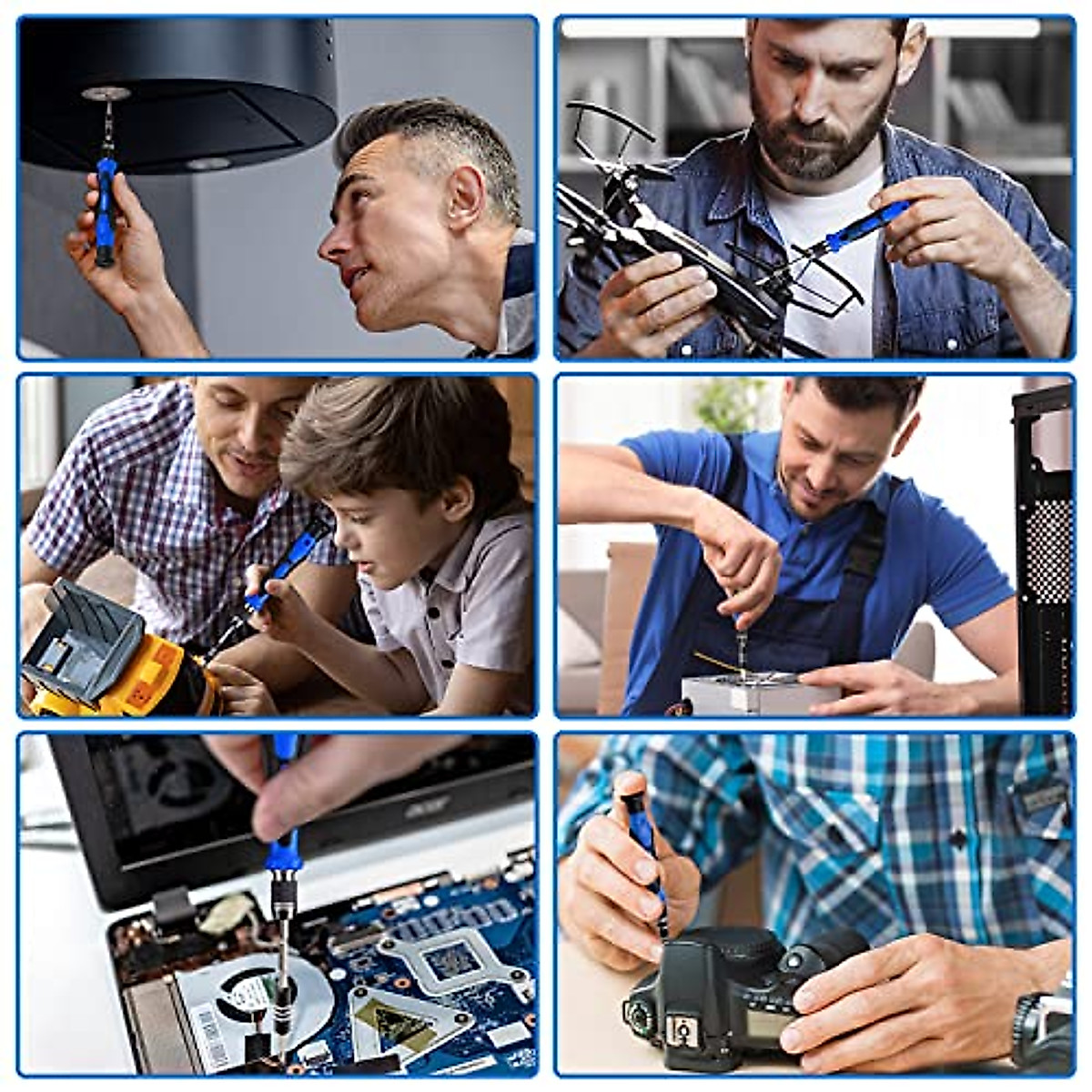 Precision Screwdriver Set, Unamela 139 in 1 Computer Repair Tool Kit, Magnetic Screwdriver Kit with 120 Bits Compatible for PC Building, Laptop, MacBook, Tablet, iPhone, PS4, Xbox, Game Console