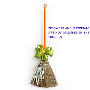 TTS For Home Handmade Whisk Sweeping Broom - Vietnamese Straw Soft Broom for Indoor or Outdoor Sweeping - Broom Decorative 11.81" Width,39" Length