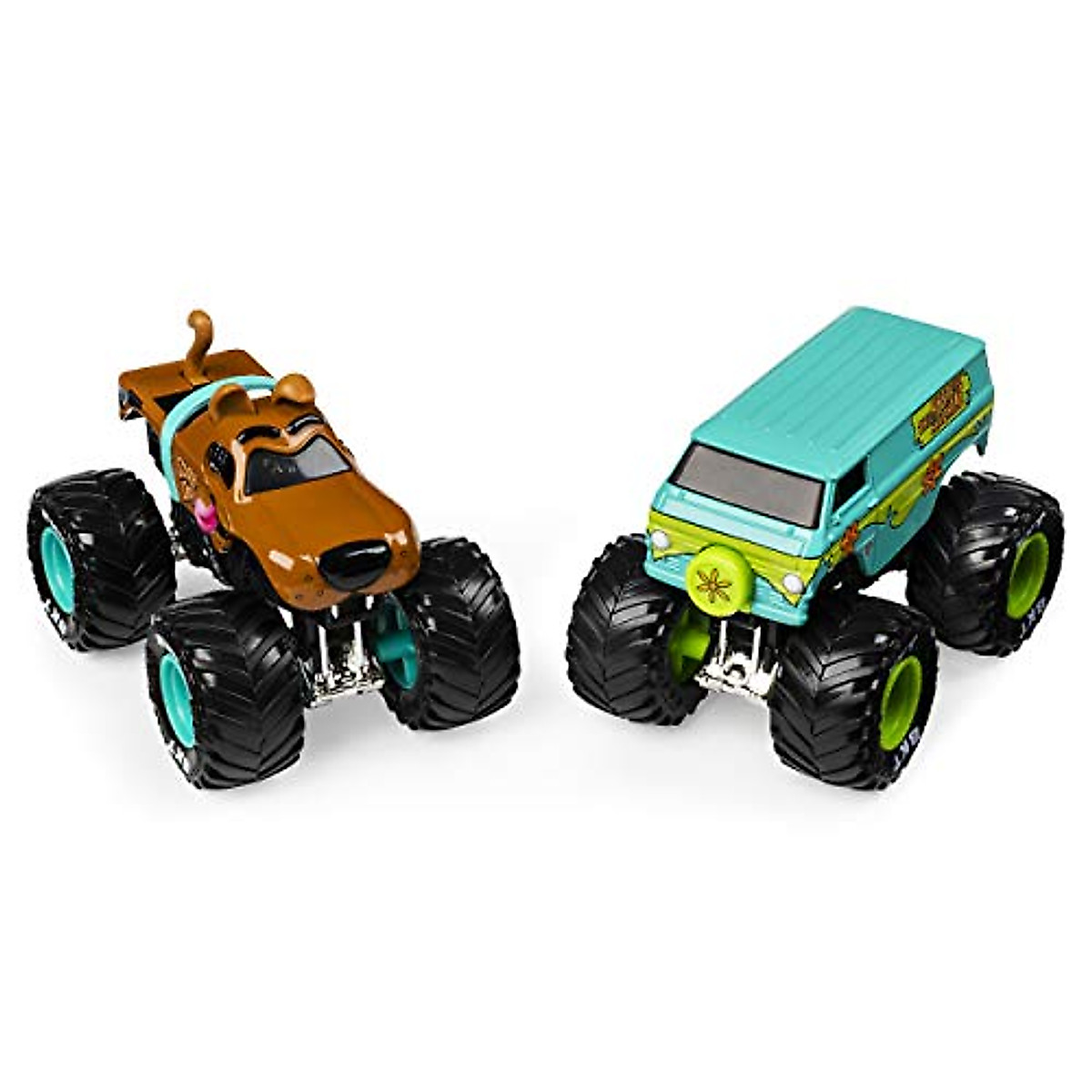 Monster Jam, Official Scooby Doo vs. Mysterty Machine Die-Cast Monster Trucks, 1:64 Scale, 2 Pack