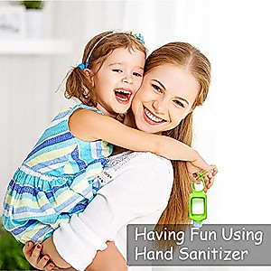 4 Pack Travel Size Plastic Clear Bottles w/Silicone Sleeve Refillable Empty Squeeze Containers Leakproof Flip Cap Keychain Bottles Hand Sanitizer Holder for Backpack Travel Outdoor (60ml/2oz) (A)