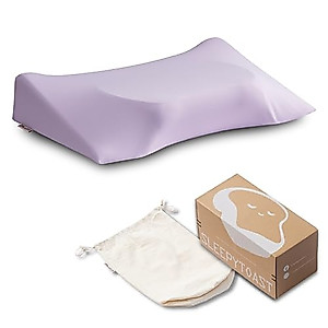 SLEEPY TOAST Neck Pillow for Sleeping fits Shoulder Perfectly, Side Sleeper Pillow with Armrest Area, Memory Foam Pillows for Neck and Shoulder Pain Relief, Cooling Pillow Cases (Purple)