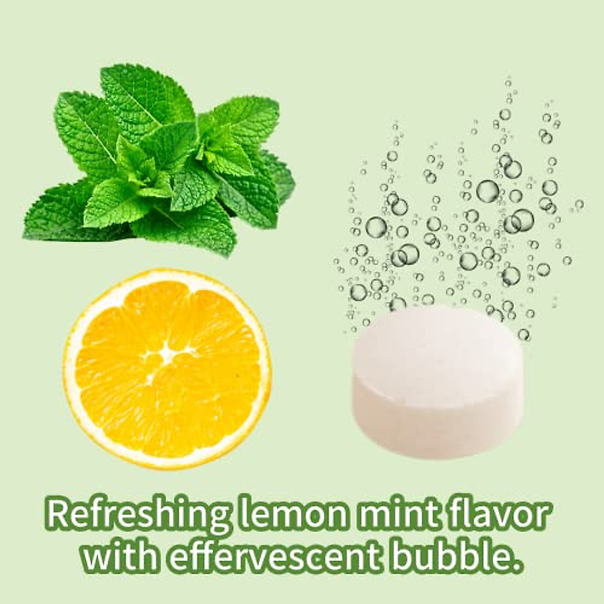 Innoble One Chew Toothpaste Tablets with Fluoride - Natural Effervescent Lemon Mint Flavor - Eco-Friendly Packaging, SLS Free, Plastic Free, Vegan (60 Tablets)