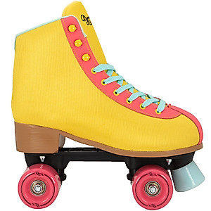 Lenexa Dottie Roller Skates - Indoor/Outdoor Roller Skates for Women - Roller Skates for Girls - Roller Skates for Kids (Ladies' 7, Yellow)
