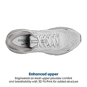 Brooks Women's Ghost 15 Neutral Running Shoe - Oyster/Alloy/White - 8.5 Medium