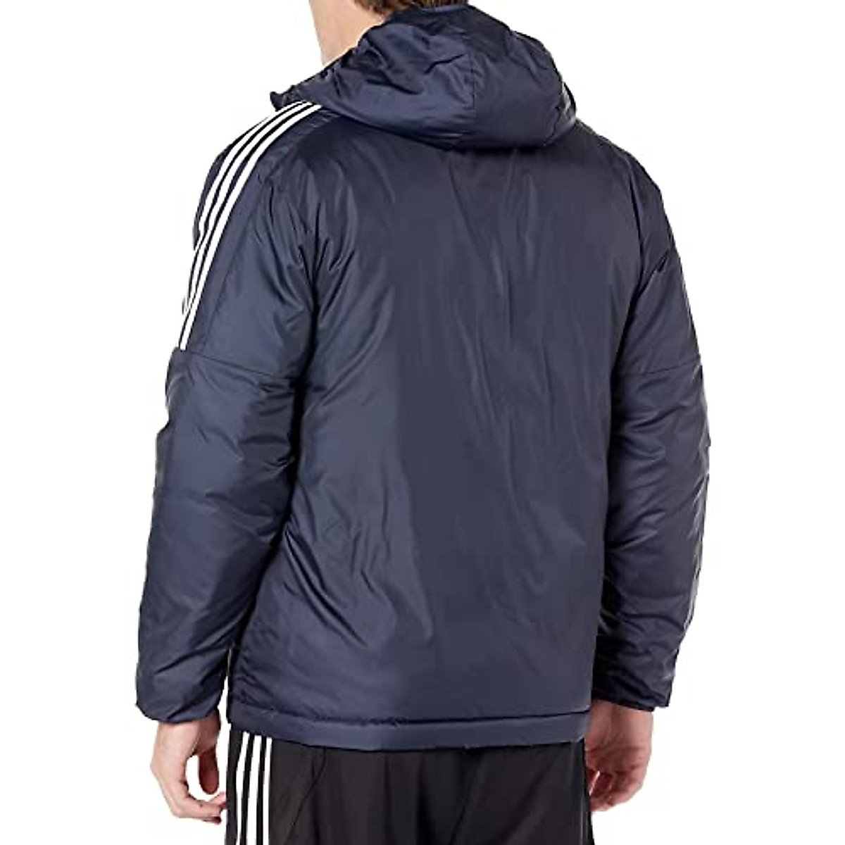 adidas Men's Essentials Insulated Hooded Jacket, Ink, Large