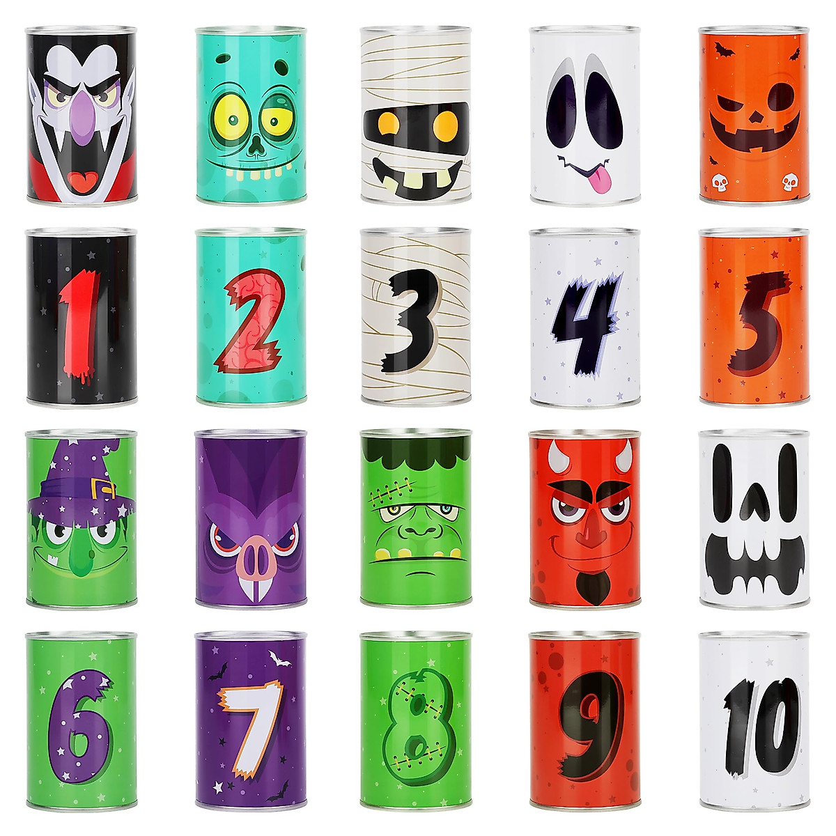 Erweicet 13 PCS Halloween Carnival Can Bean Bag Toss Games for Kids Adults Trick or Treat Decoration Family Games Party Favors Supplies Homeschooling Backyard Game