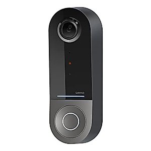 WeMo Smart Video Doorbell - Apple HomeKit Secure Video with HDR - Smart Home Products Video Doorbell Camera - Ring Doorbell for Security Camera System - WiFi Camera Doorbell w/ 223° FOV & 2-Way Audio