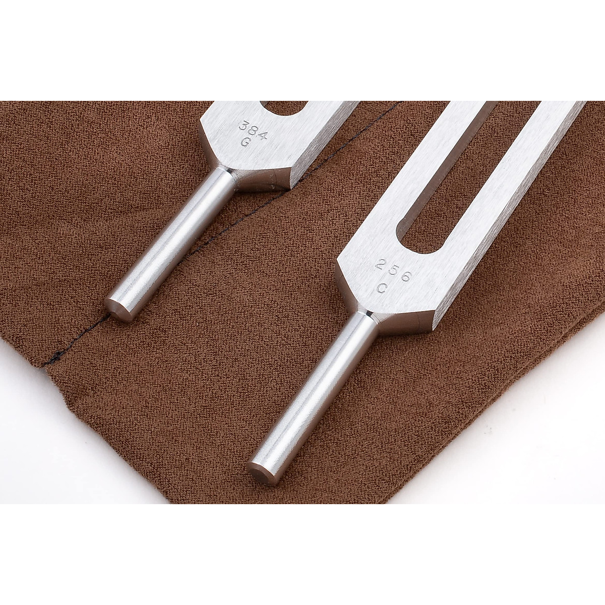 Body Tuners Tuning Forks - 256 hz and 384 hz (C&G) for Healing by Omnivos, Use for Relaxation and Meditation, Reduce Stress, Made in the USA