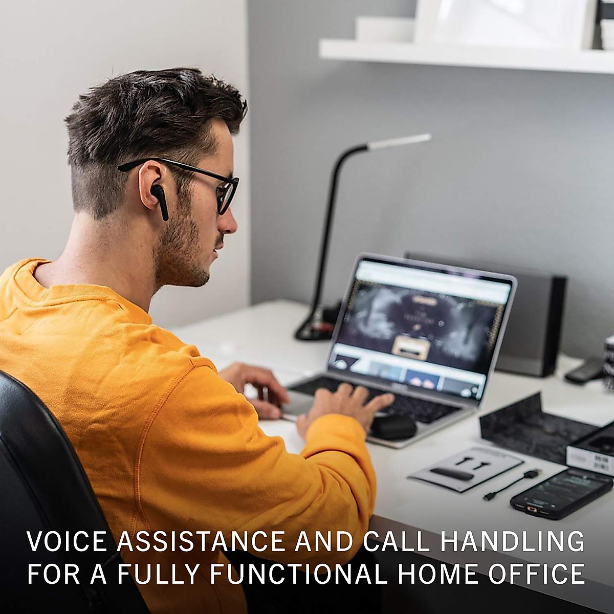 Urbanista Stockholm True Wireless Earbuds 14H Playtime Bluetooth 5.0 with Charging Case, Touch Controls & Dual Mic Earphones Compatible with Android and iOS - White